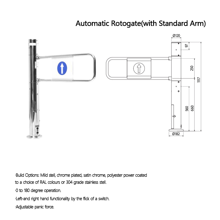 Automatic Supermarket Gate Rotogate - Buy Automatic Supermarket Gate ...