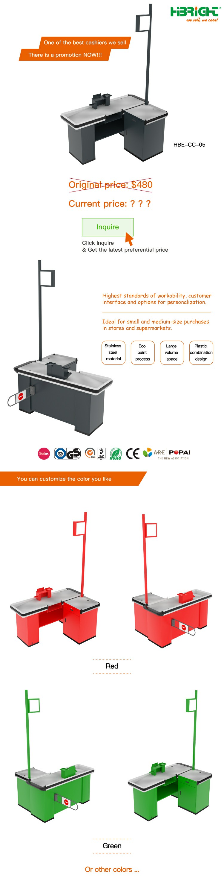 Small Checkout Counter - Buy Checkout Counters, Checkout Tables, Retail ...