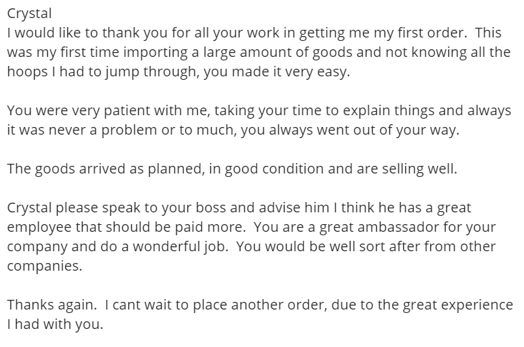 Customer Praise - Highbright Retail Solutions