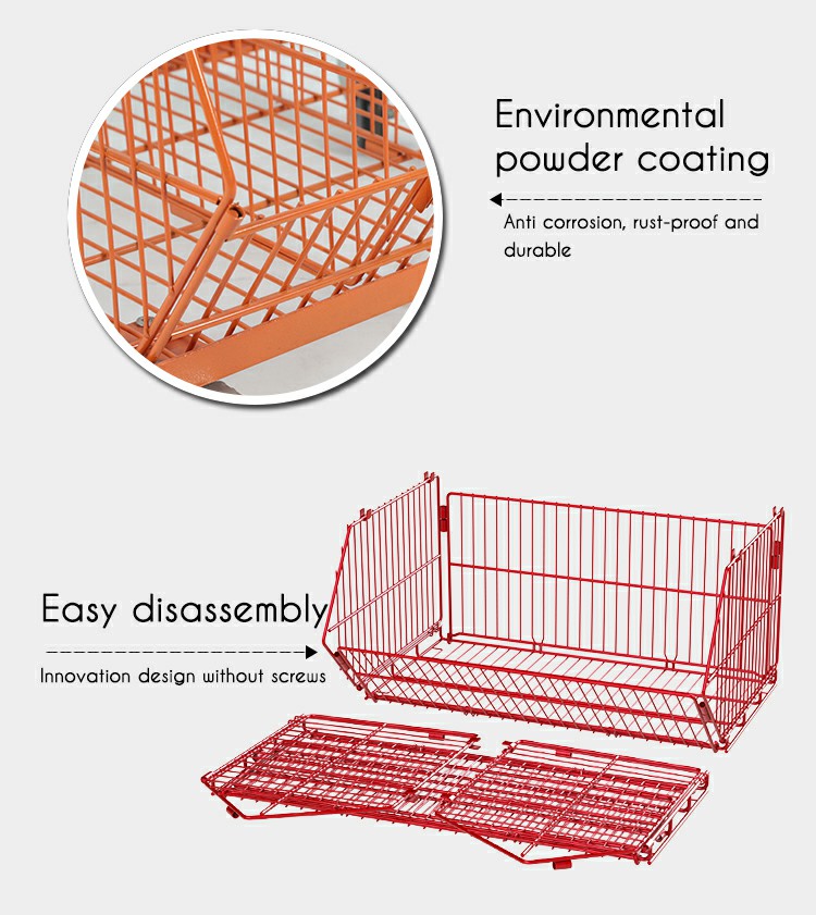 4 Basket Stackable Movable Wire Dump Bins - Buy 4 Basket Stackable ...