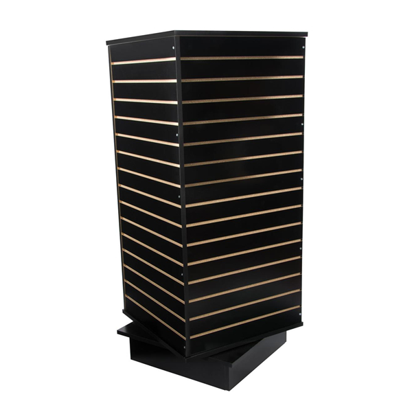 Four Side Wood Slat Wall System Rolling Slatwall Display Tower - Buy ...