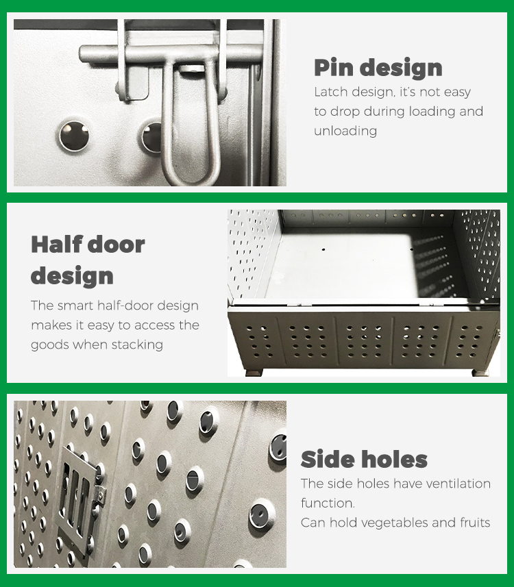 Durable Metal Foldable Stackable Logistic Pallet Box