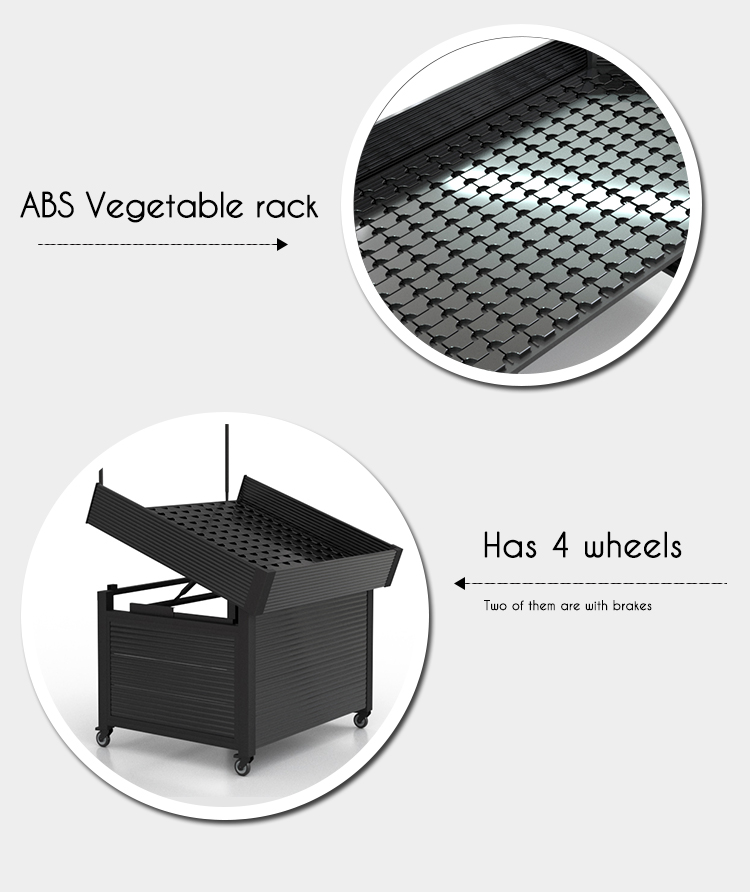 Black Adjustable Fruit and Vegetable Display Stand
