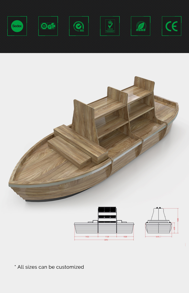 Boat Shape MDF Promotion Table