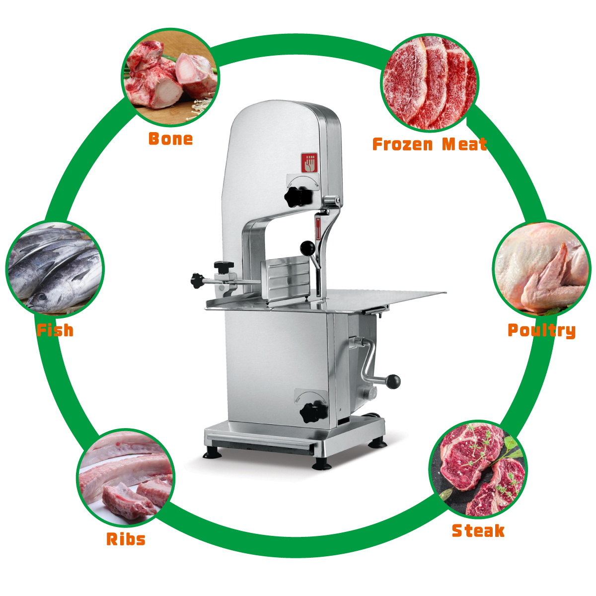 1100w Electric Butcher Meat Cutting Bone Saw Machine for Sale