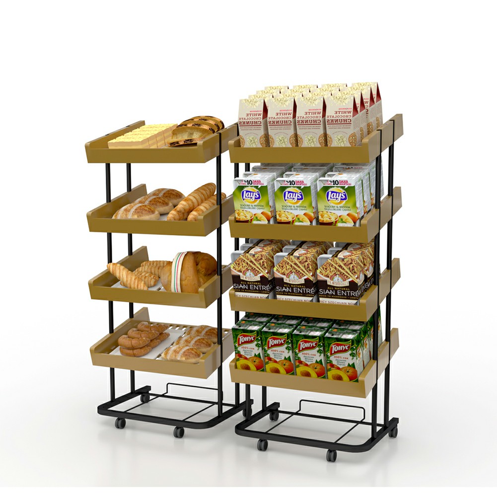 Wooden Multilayer Bread Display Shelf - Buy Product on Highbright ...