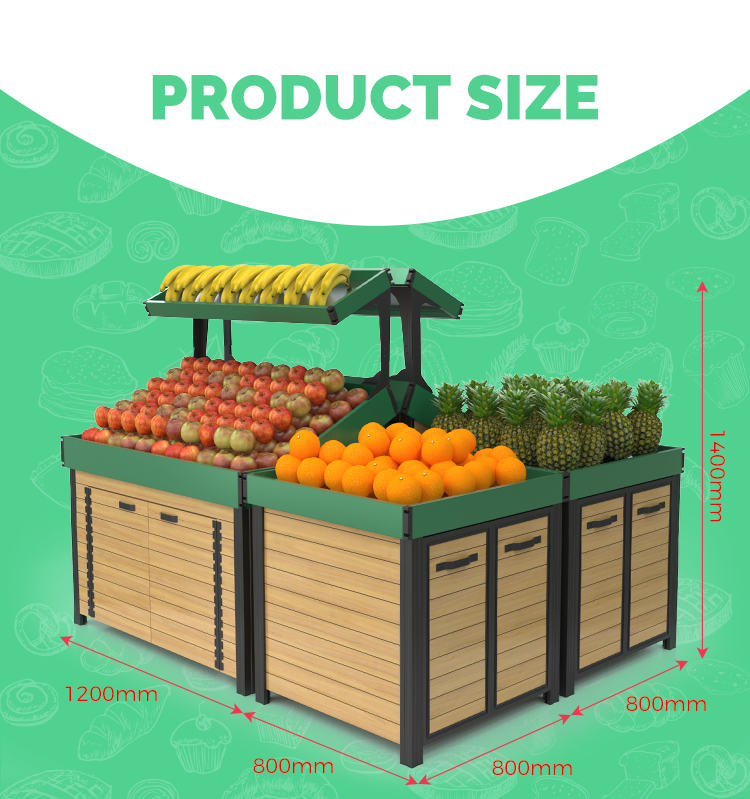 Aluminum Produce Fruit And Vegetable Display Rack for Supermarket And ...