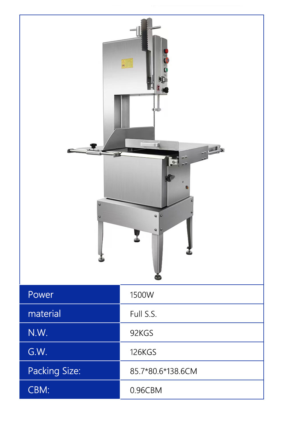 Commercial Meat Bone Saw Machine