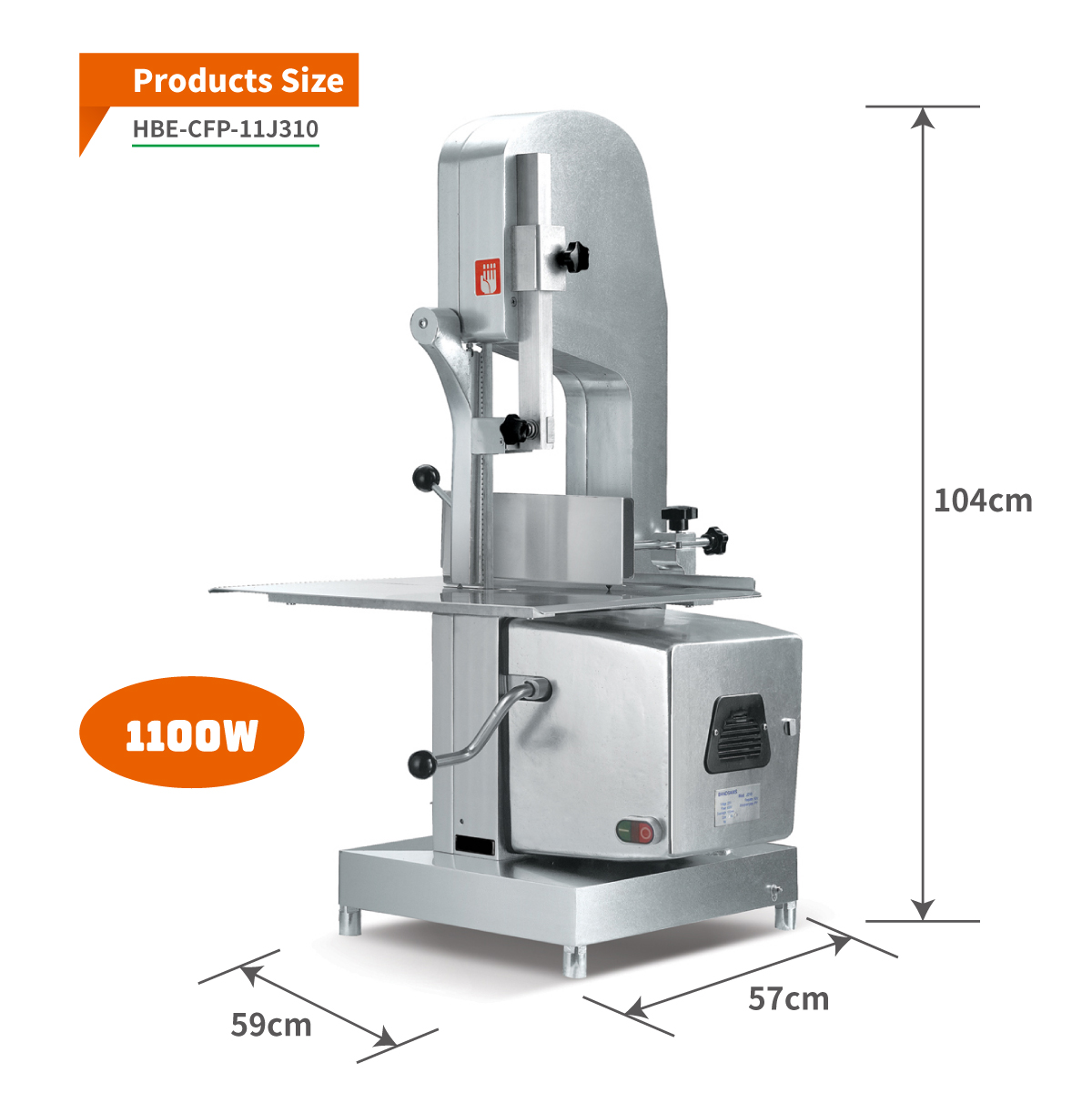 1100w Electric Butcher Meat Cutting Bone Saw Machine for Sale