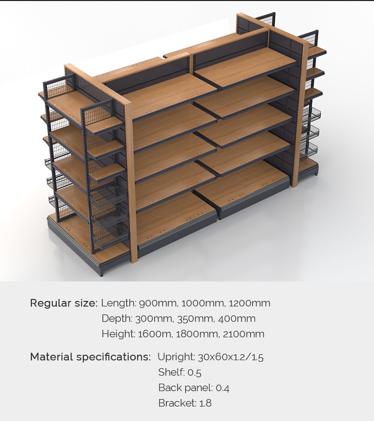 Wood Texture Grocery Rack - Buy Product on Highbright Retail Solutions
